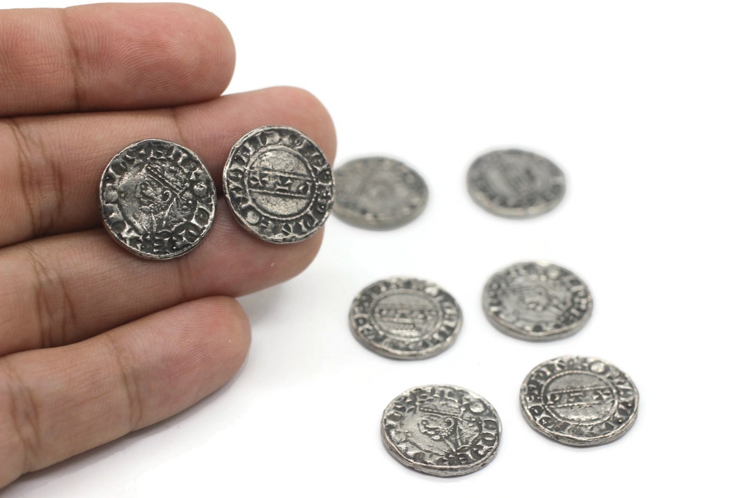 Anglo-saxon Coin Pendant, Harold II Pendants, British Charms, Silver ...