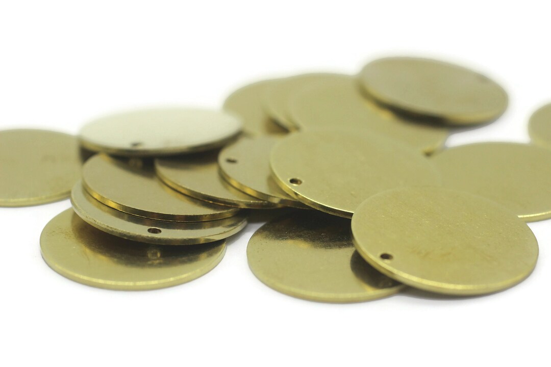1x22mm Raw Brass Disc, Solid Brass Disc, Round Stamping Discs, Stamping ...
