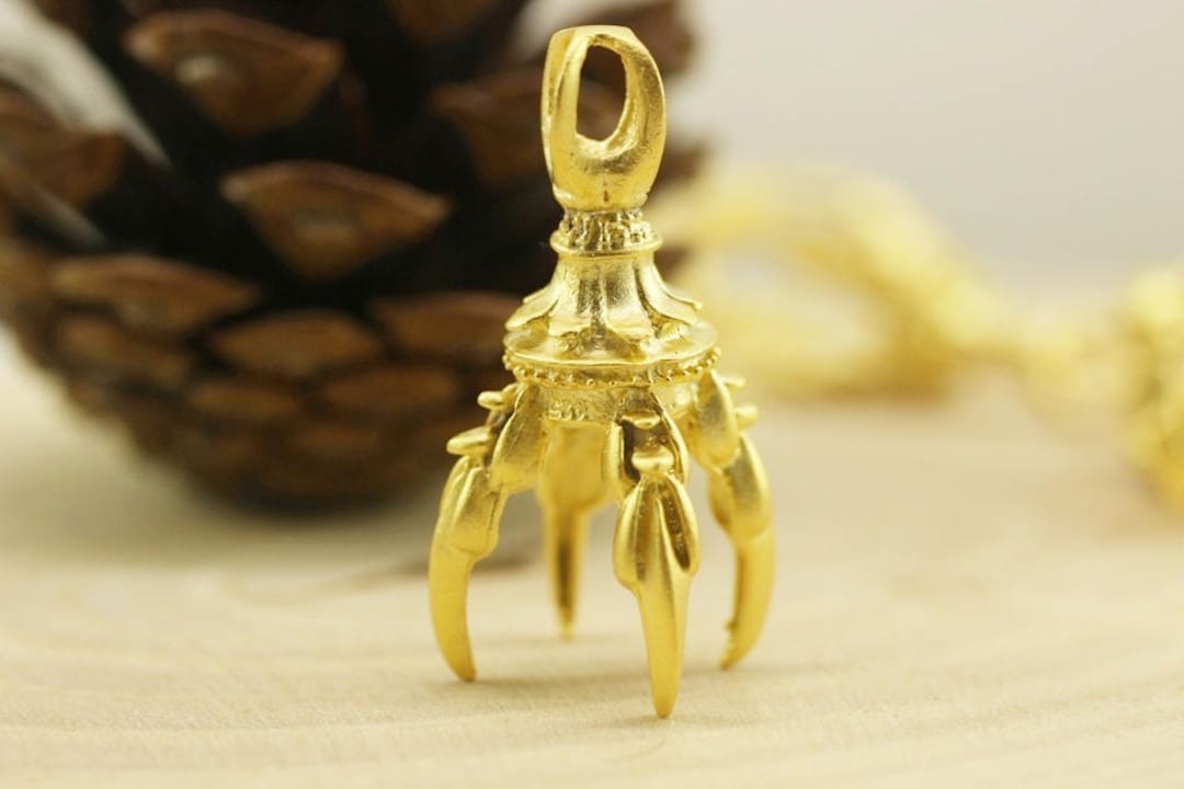1 Pc Matt Gold Claw Pendant, 15x35 Mm, Claw Charm, Charms, Goth Charms ...