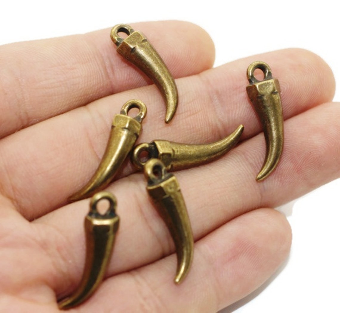 Antique Bronze Mini Spike Charms 7x25mm Spike Pendants | Etsy