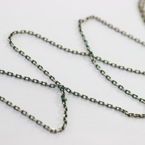1.5x2.5 Mm Dark Green Chain Link, Brass Chains, Loose Chain, Gold Chain ...