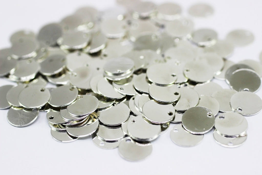 10 Mm Silver Plated Tiny Round Charms 10 Mm One Hole - Etsy