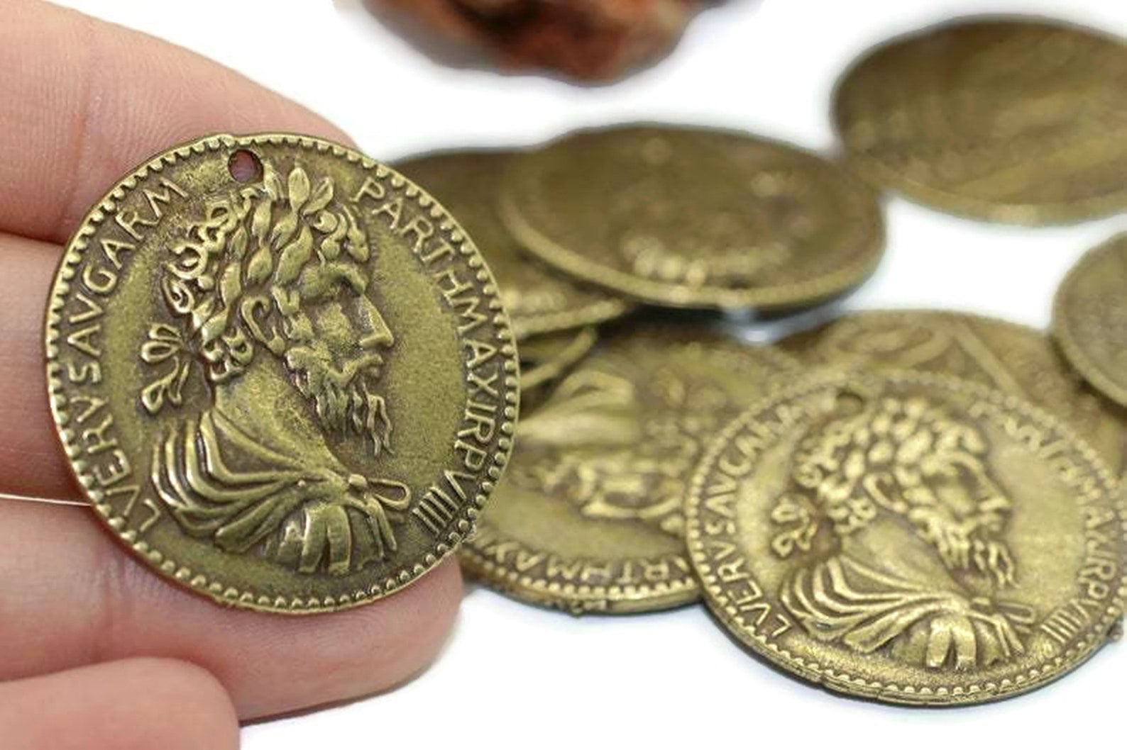 Roman Empire Imperial Emperor Ceasar Antique Bronze Coins, 35 Mm Bronze ...