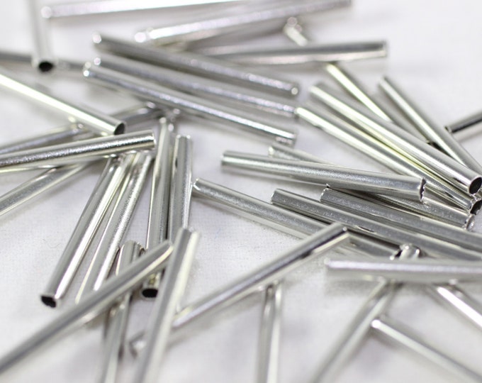 925 Sterling Silver Bead Tubes Size 9.0x5.2 Mm, Tube Beads, Jewelry ...