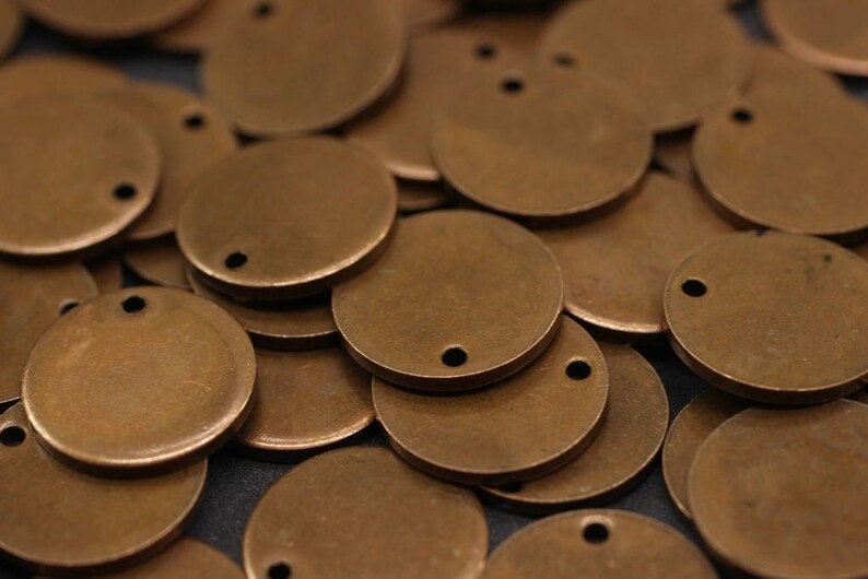 1.4x20mm Antique Copper Disc Solid Brass Disc Round Stamping - Etsy