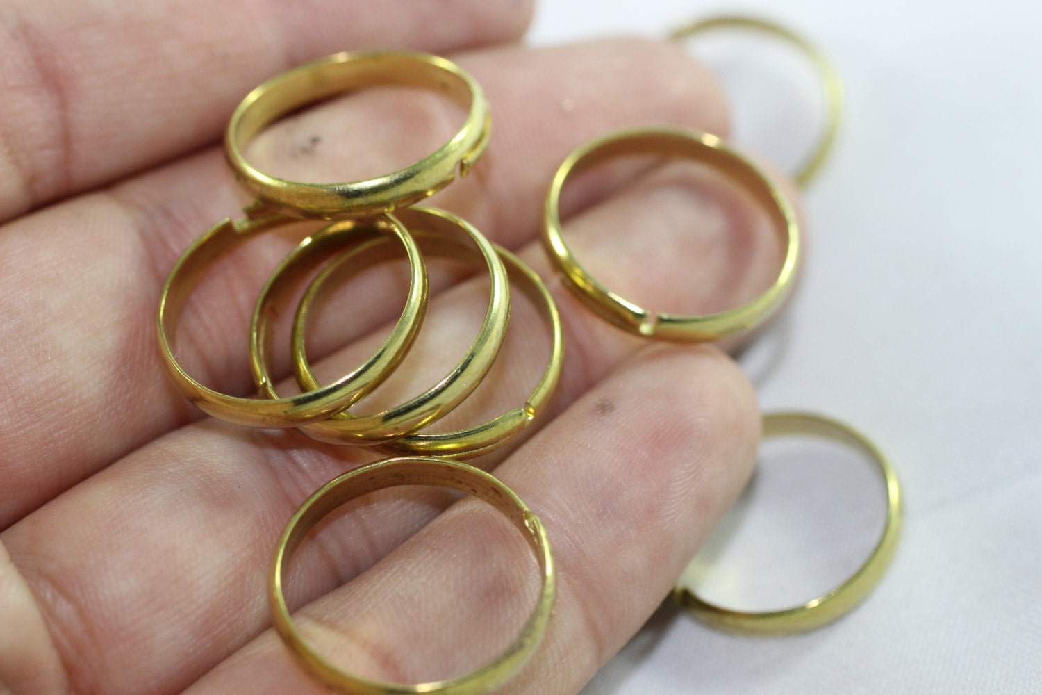 Raw Brass Ring Blanks Metal Adjustable Ring Blanks Ring | Etsy