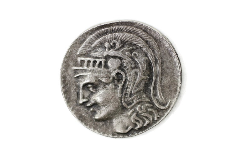 Roman Women With Helmet Antique Silver Coins, 26.5mm Roman Empire ...