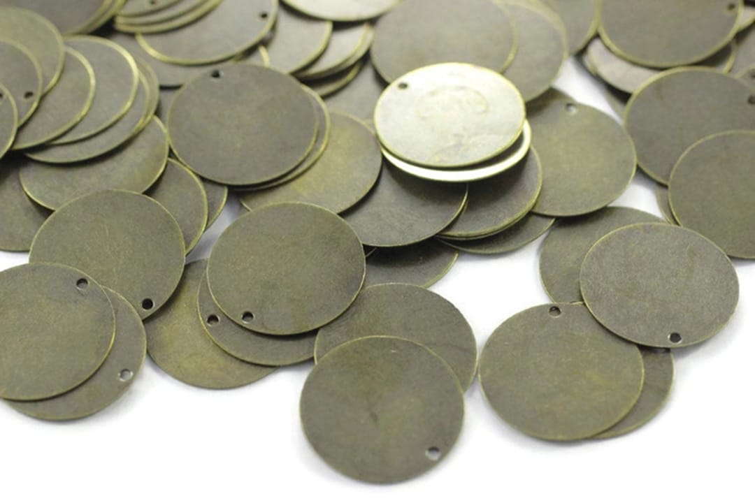 Antique Brass Stamping Blanks: 20mm Round Bronze Coins - Etsy