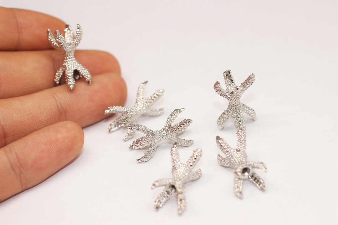 Shinny Silver Eagle Claw Connector Handmade Dragon Claw - Etsy