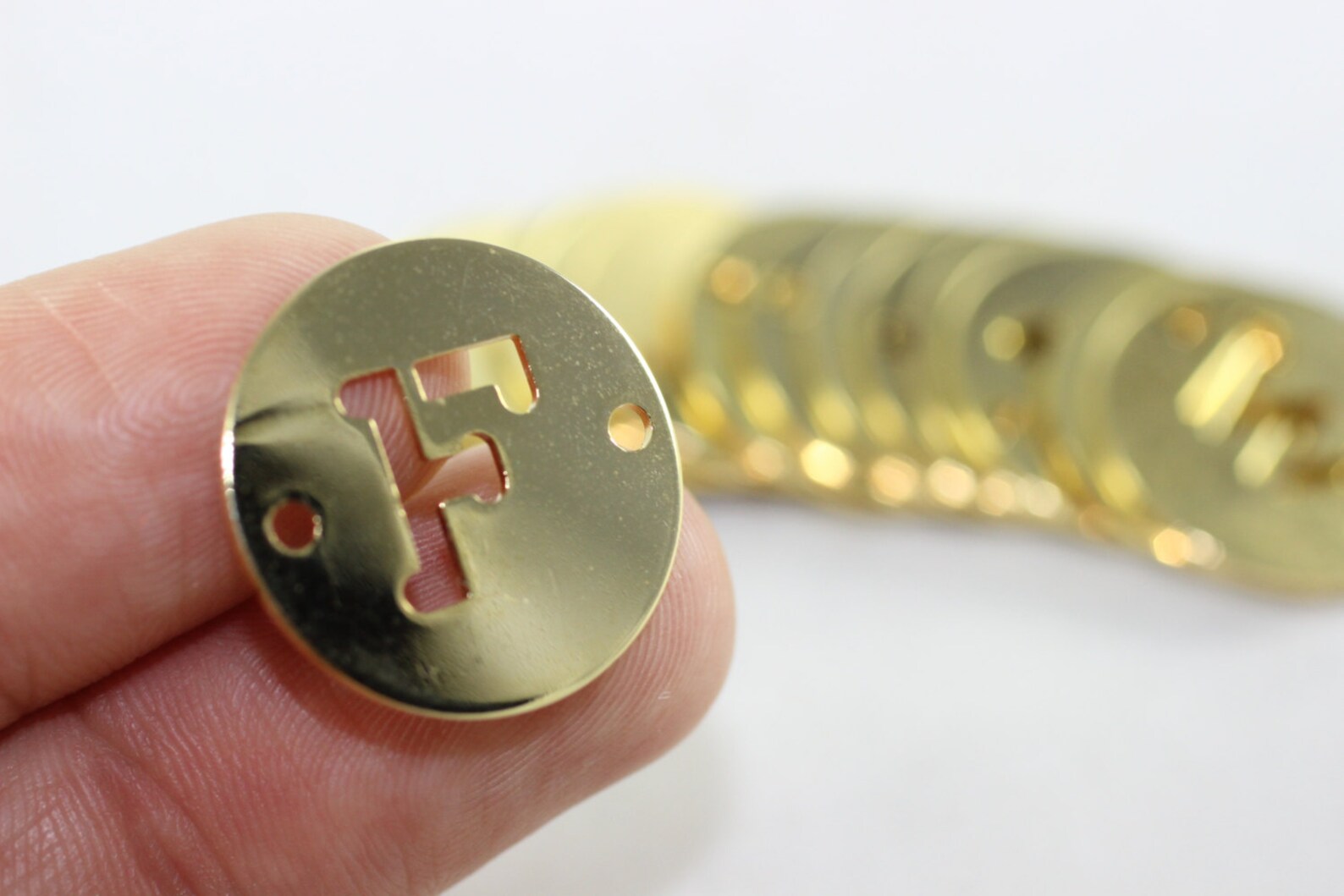 20mm Gold Plated Letters A-Z Initial Bracelet Connector - Etsy