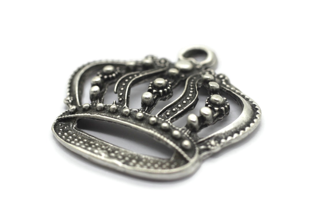Antique Silver Crown Charms, King and Queen Charms | Royal Jewelry ...