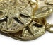 1 Pc 24K Shiny Gold Plated Sun Coins, 37x48 Mm Gold Pendant, Sun ...
