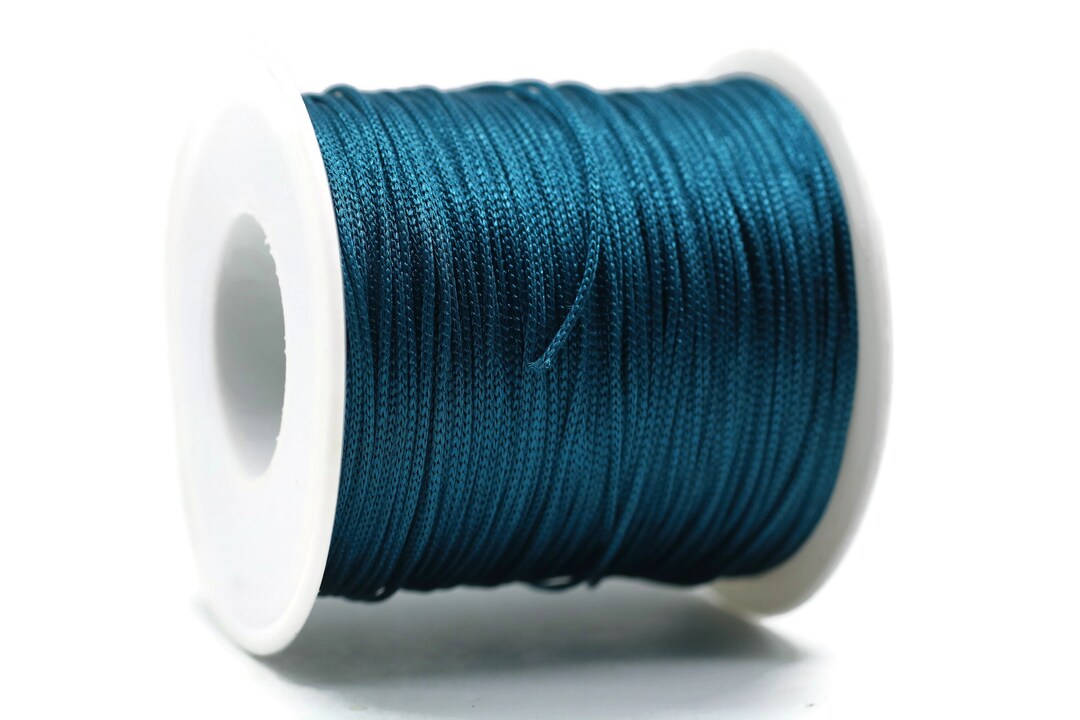 0.039 Inch Chinese Knot Teal Blue Nylon Thread Lift Cord, 100 Yards ...