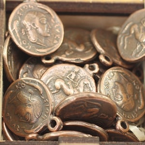 Antique Copper Coins, 20x25 Mm Copper Pendant, Double Side Charms ...