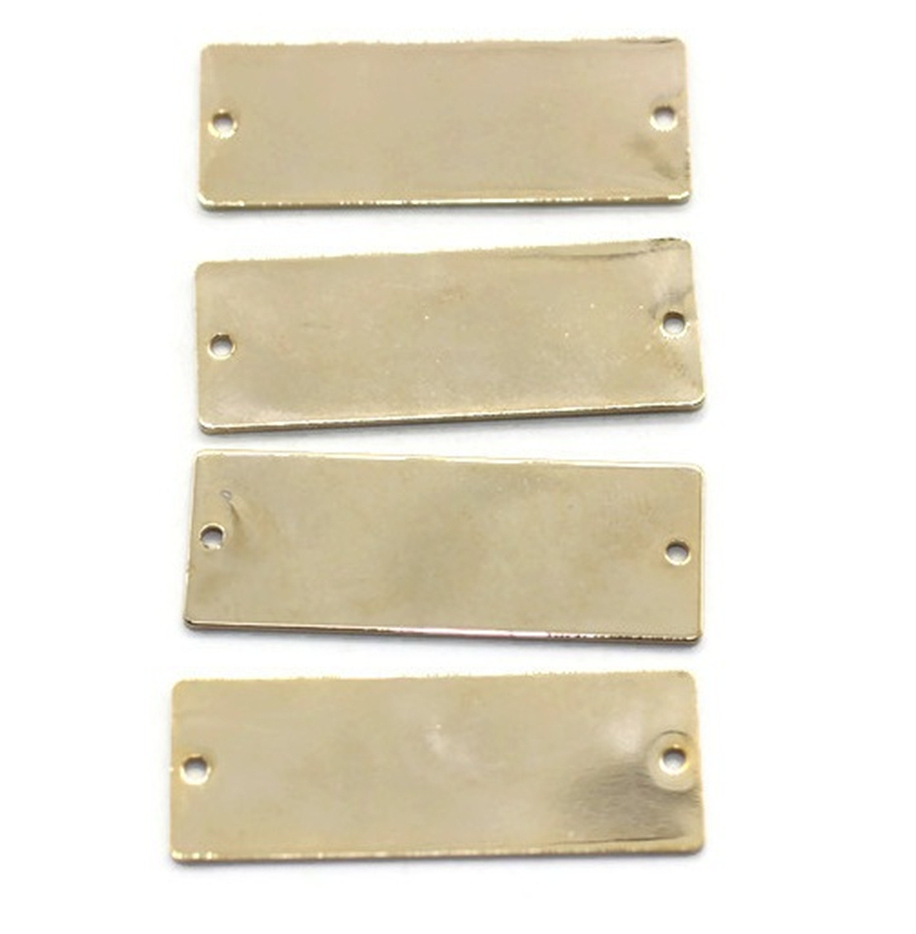 24 K Shiny Gold Plated 15x40mm Rectangle Blanks Rectangle - Etsy