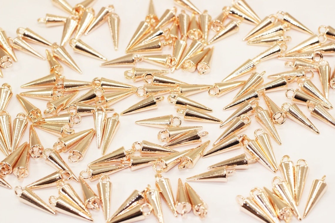Rose Gold Plated Mini Spike Charms 6.5 X 20 Mm Spike | Etsy