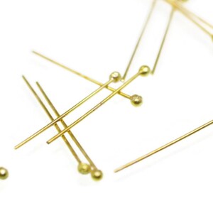 Gold Tone Ball Head Pin - 0.6 Mm X 15/20/25/30/35/40/50/60 Mm Ball Head ...