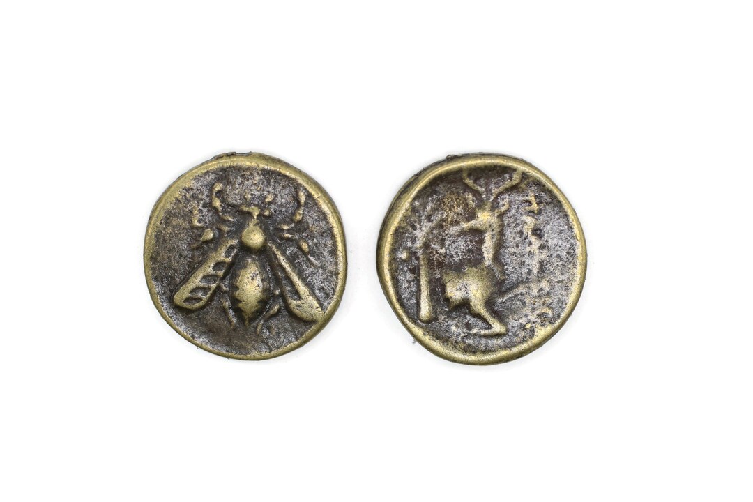 Bee Antique Bronze Coins, 22 Mm Roman Empire Artifact, Ancient Greek ...