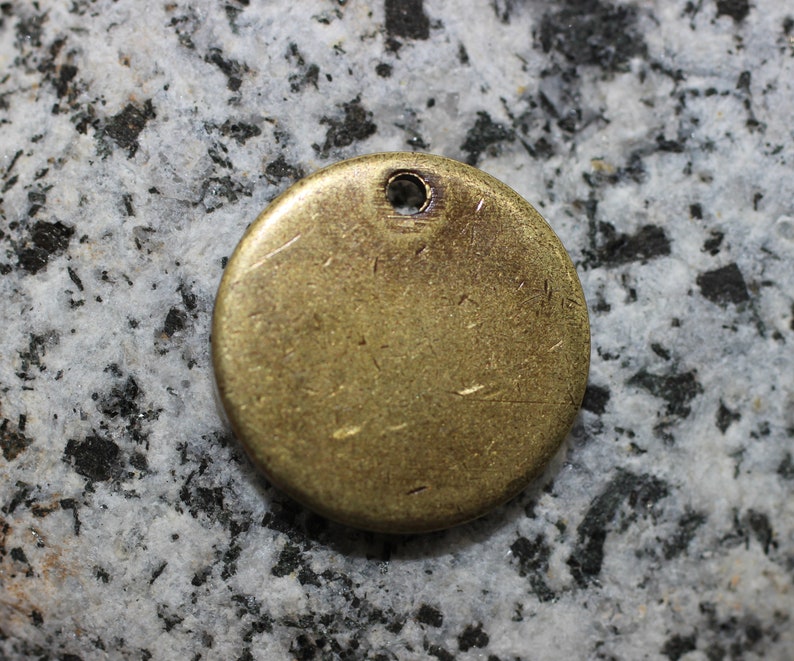 1.4x14mm Antique Bronze Disc Solid Brass Disc Round Stamping | Etsy