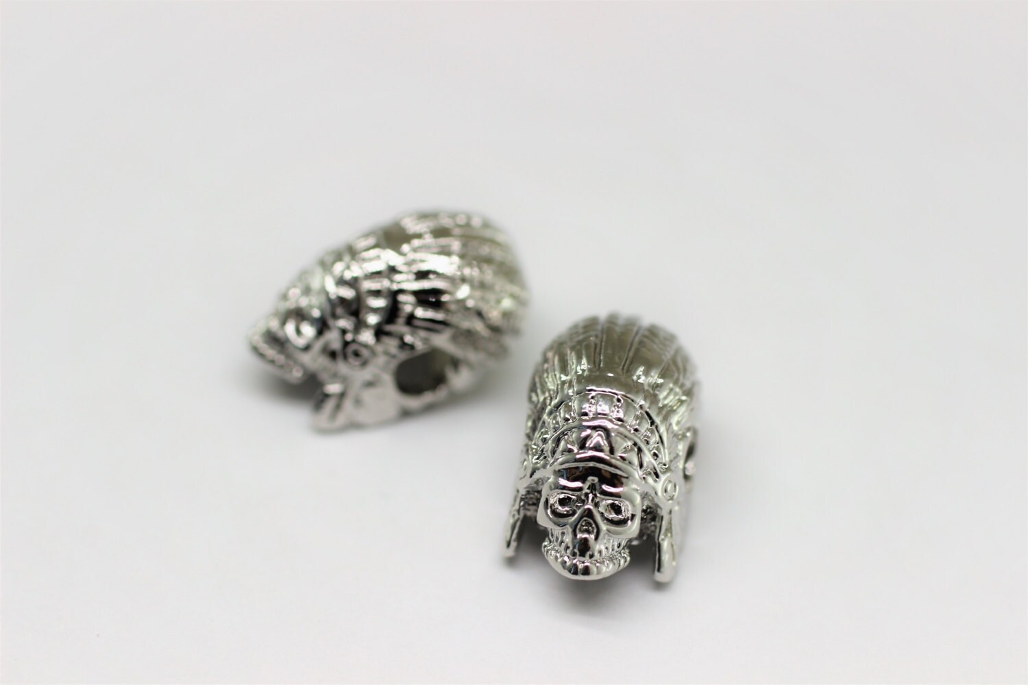 Shinny Silver Aztec Warrior Beads, 16 Mm Mini Indian Charm - Aztec ...