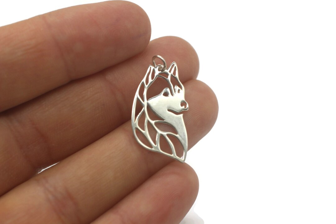 Husky 925 Sterling Silver Charm | Dainty Necklace | Husky Pendant ...