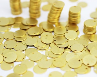 10 Mm Shiny Gold Plated Brass Coins Round Stamping Disc | Etsy
