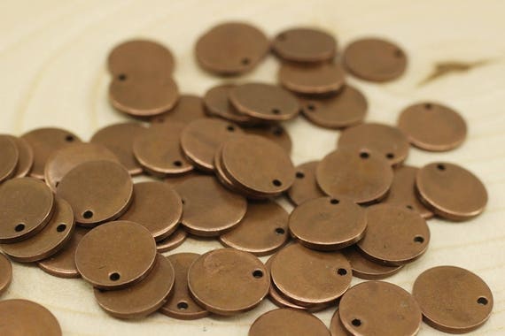 1.2x10mm Antique Copper Disc blank discs round discs | Etsy