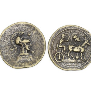 Spartan Coins, Antique Bronze Gladiator Coins, 41 Mm Roman Empire ...