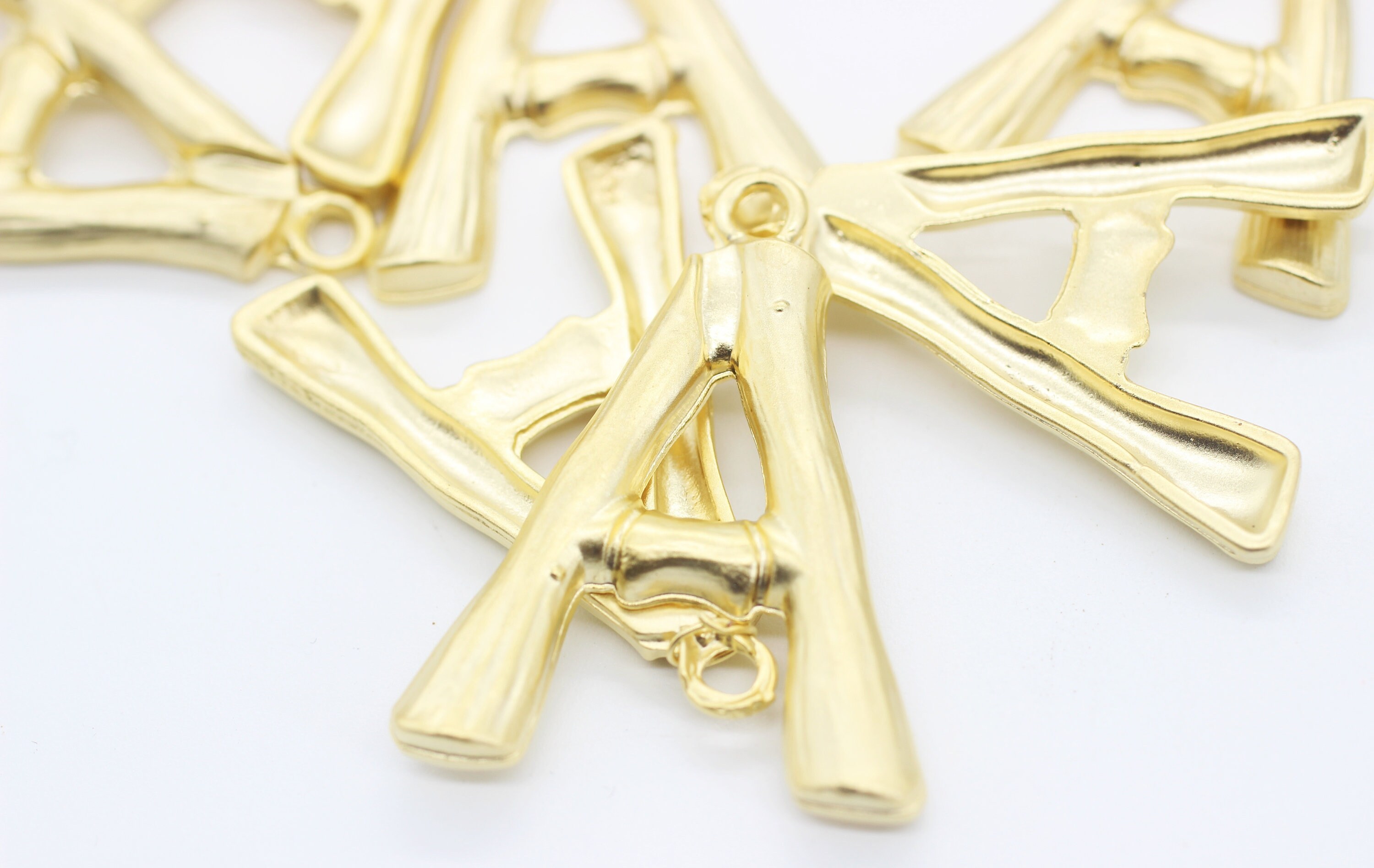 Matt Gold Letter A, Initial Alphabet Letter Pendant Necklace 24k Gold ...