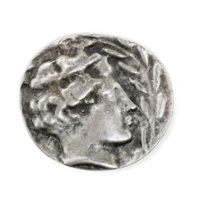 Antique Silver Coins, 28mm Roman Empire Artifact, Ancient Greek Rome ...
