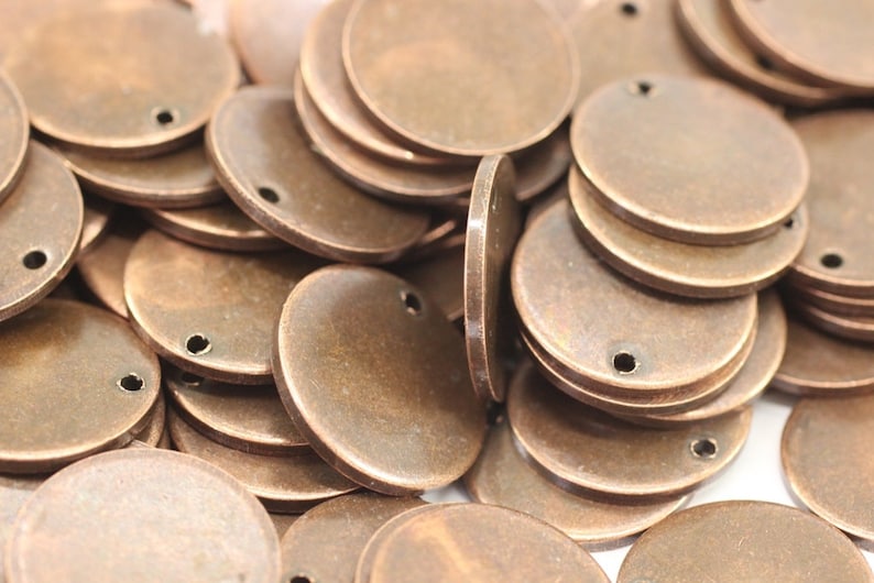 1.4x18mm Antique Copper Disc, Solid Brass Disc, Round Stamping Discs ...