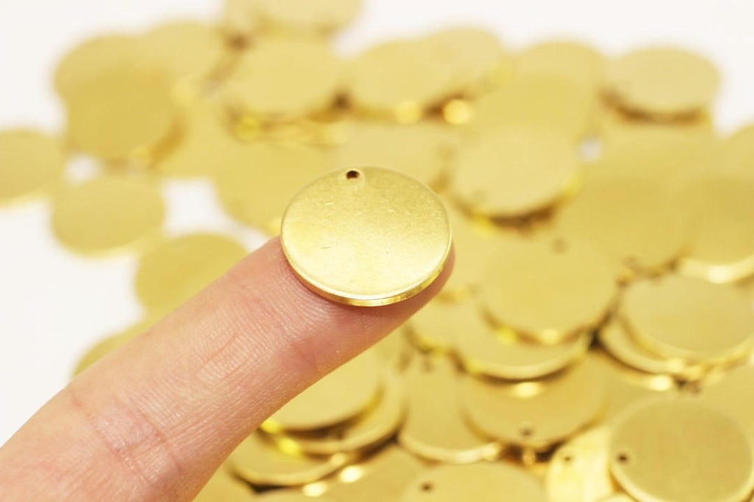 1.4x22mm Raw Brass Disc, Solid Brass Disc, Round Stamping Discs ...