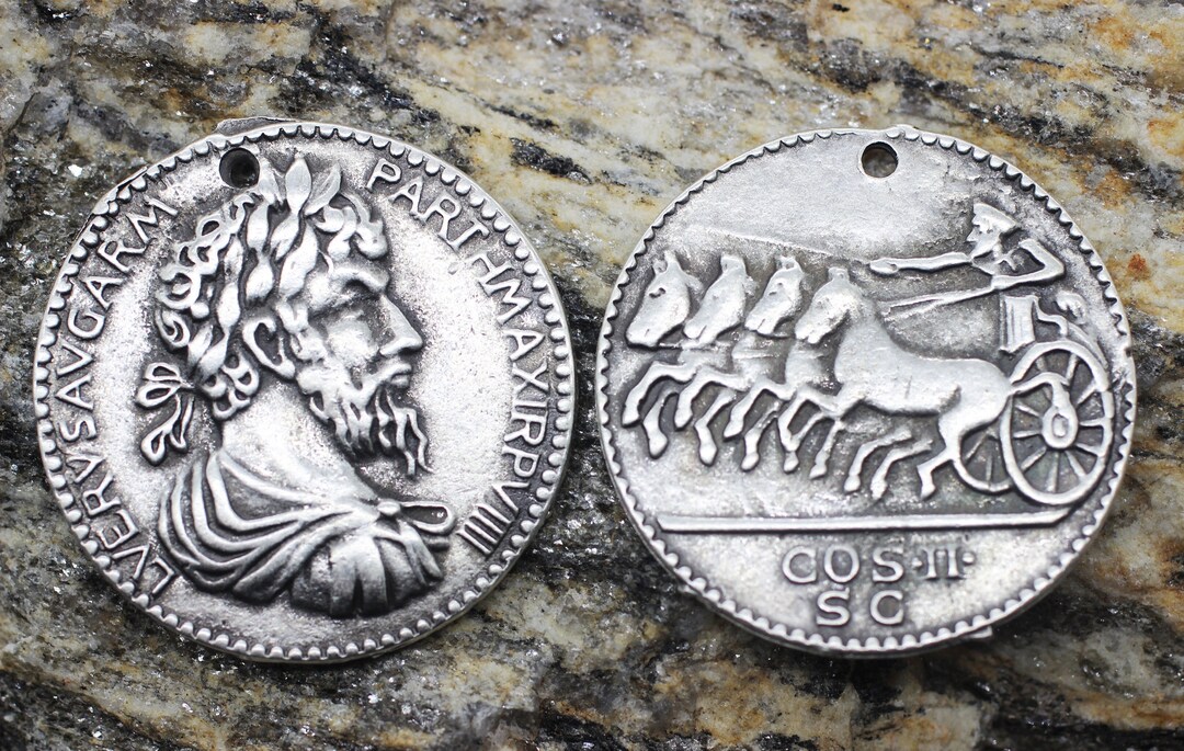 Roman Empire Imperial Emperor Ceasar Matt Silver Coins, 35 Mm Silver ...