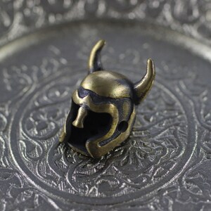 Collectible Vintage Bronze Orc Helmet Beads, 19 Mm Helmet Bracelet ...