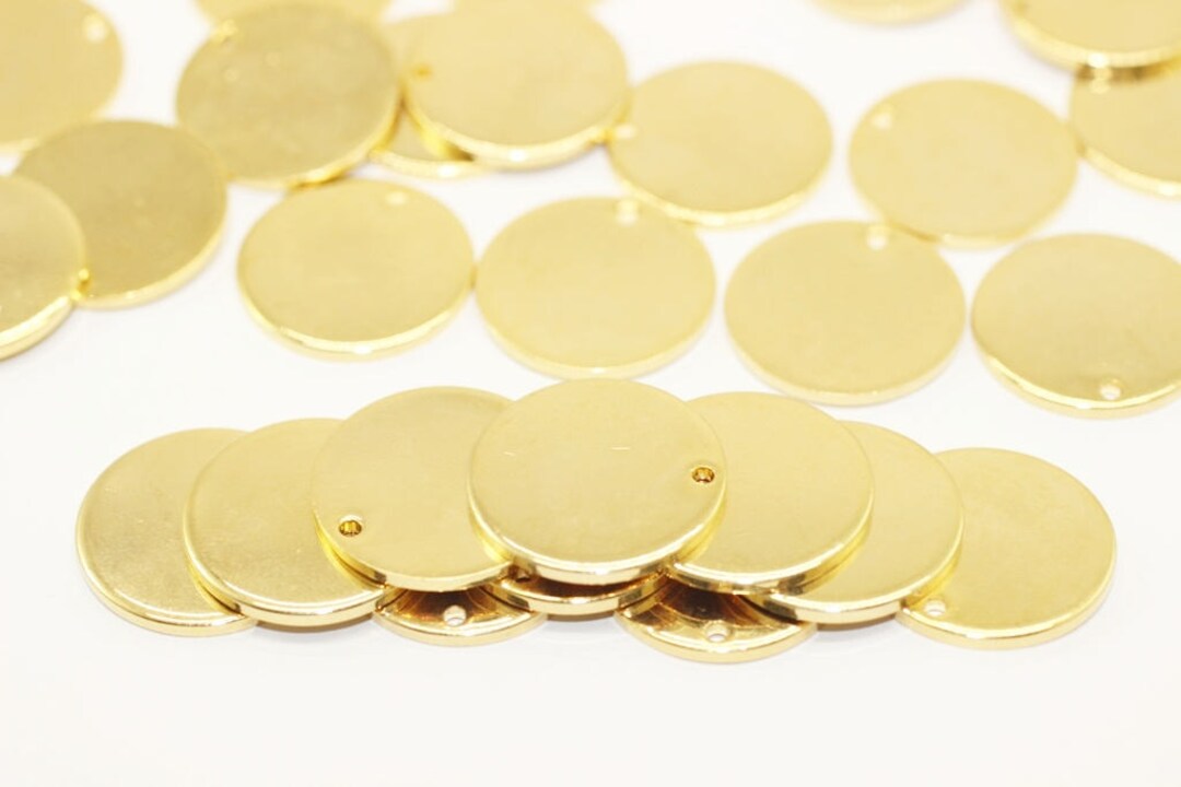 1.4x20mm Gold Plated Disc, Gold Plated Disc, Round Stamping Discs ...