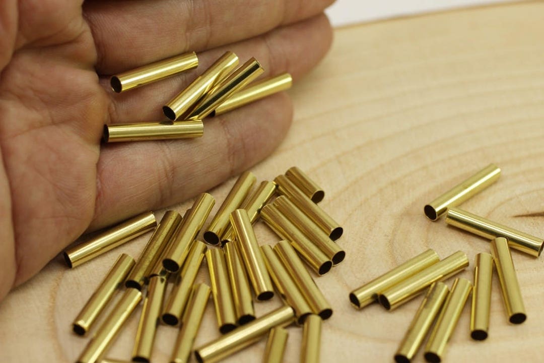 Brass Tube Connectors 4x13mm - Mini Spacer Tubes, Thick Tube Beads ...