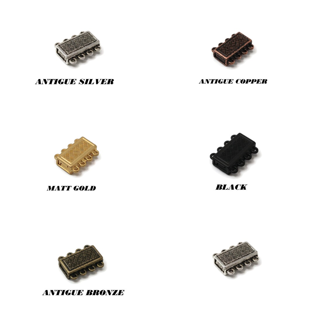 Choose Your Colors 4 Holes Multi Strand Clasps, Multi Strand Necklace ...