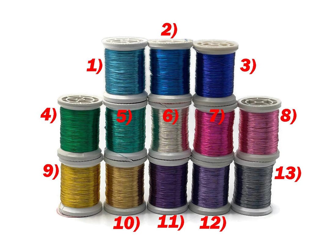 Colorfull Craft Wire Spool for Jewelry Making, 0.3mm 28 Gauge, 150 Mtrs ...