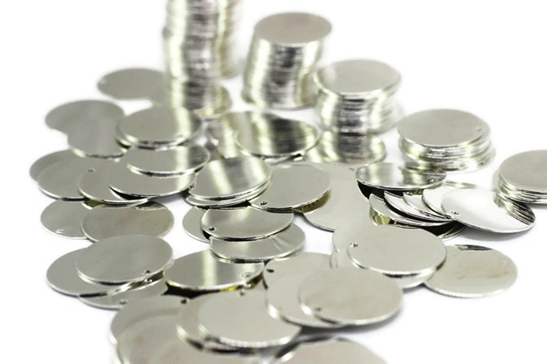 20 Mm Antique Silver Brass Coins, Round Stamping Discs, Stamping Blanks ...