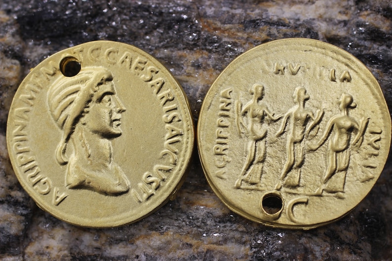 Agrippina the Younger Roman Empress Matt Gold Coins 34 Mm | Etsy
