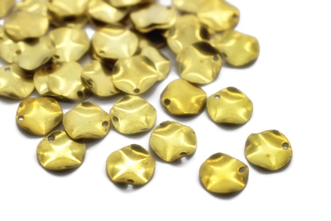 10 Mm Raw Brass Disc, Wavy Discs, Solid Brass Disc, Wavy Stamping ...
