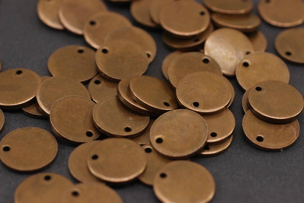 1.4x20mm Antique Copper Disc, Solid Brass Disc, Round Stamping Discs ...
