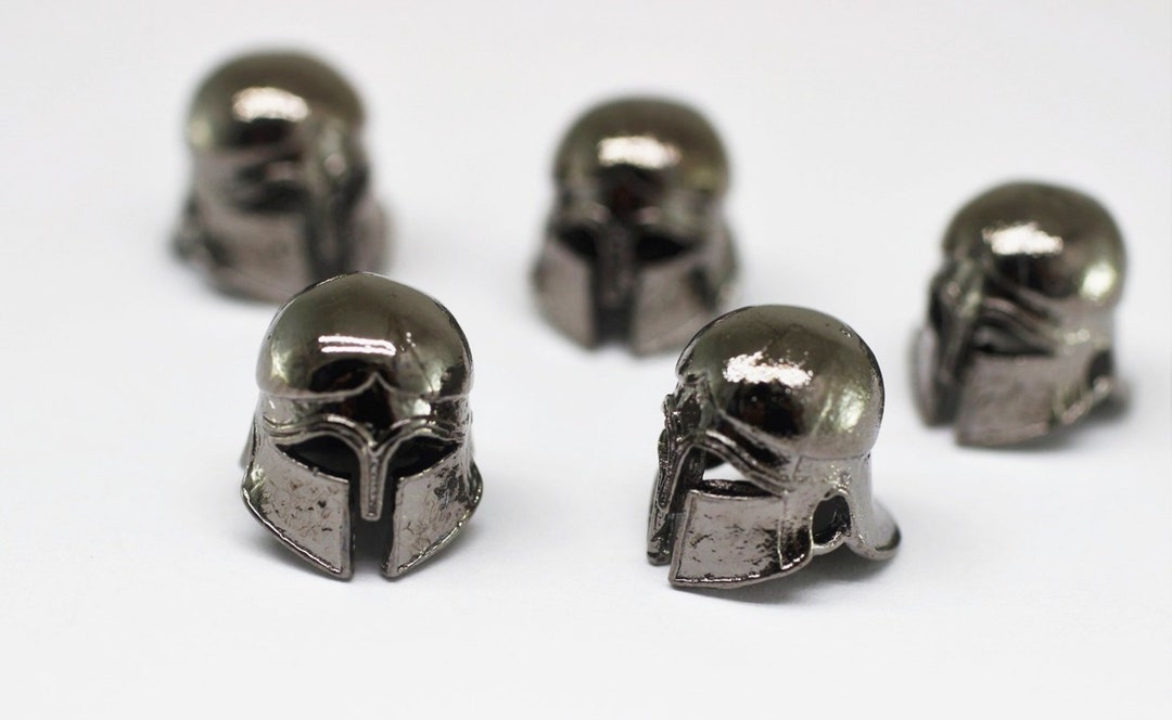 Gunmetal Gladiator Beads, 13 Mm Helmet Beads, Spartan Charms, Helmet ...