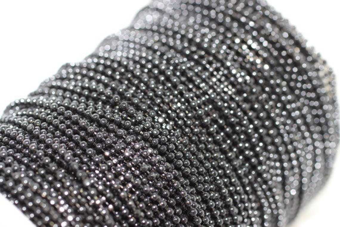 Black Chains Black 1.20 mm Ball chain Chains Ball Chains | Etsy
