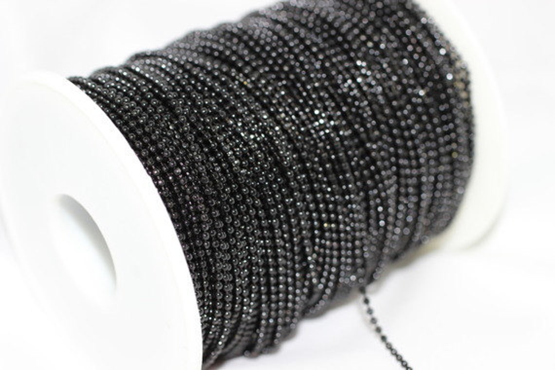 Black Chains Black 1.20 mm Ball chain Chains Ball Chains | Etsy