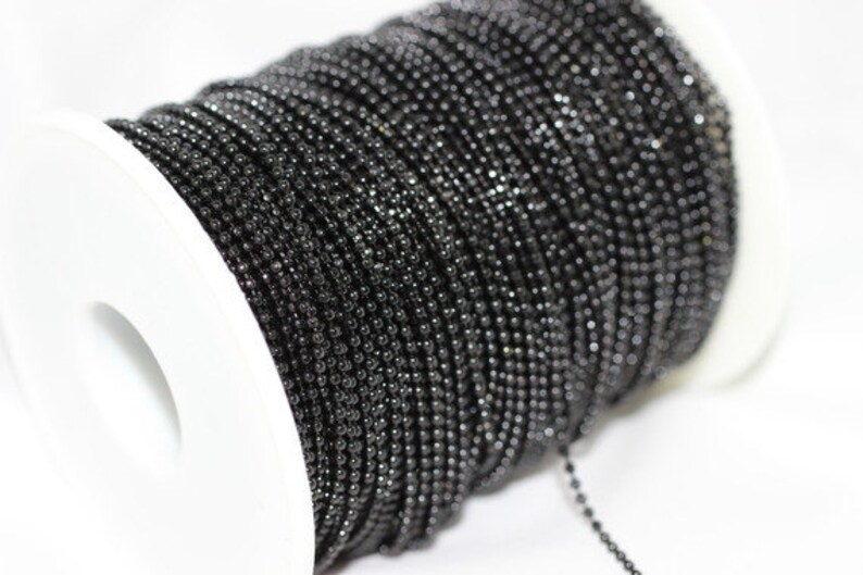 Black Chains Black 1.20 mm Ball chain Chains Ball Chains | Etsy