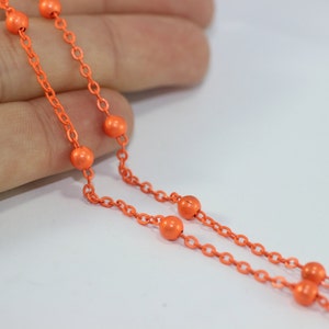 Brass Chains , 1,5x2mm Orange Ball Chain, Enamel Chains , Bulk Chain ...