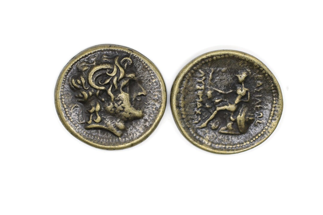 Kings of Thrace Antique Bronze Lysimachus Coins, 34 Mm Roman Empire ...