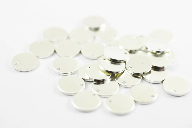 1.2x10mm Shiny Silver Plated Disc Solid Brass Disc Round - Etsy