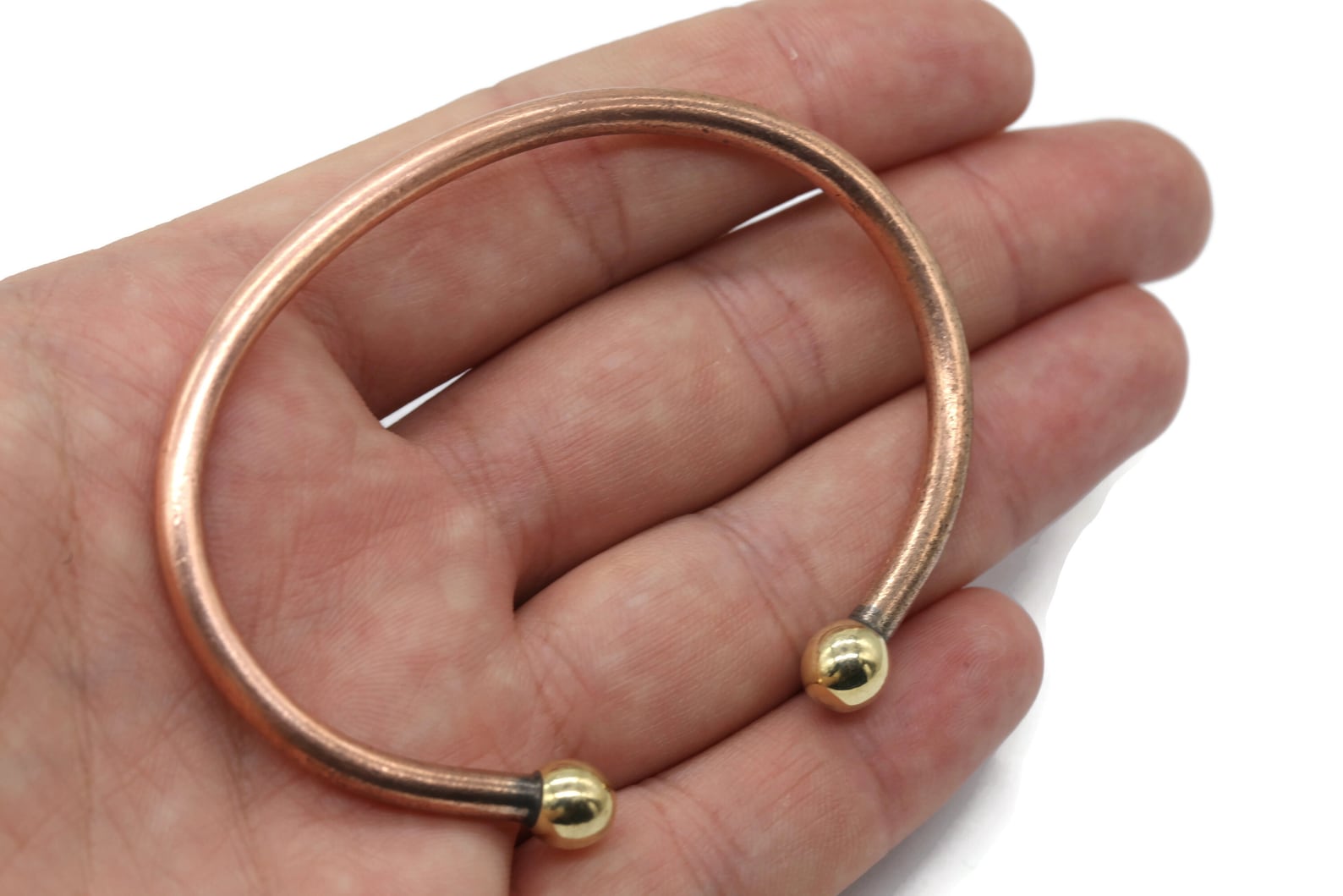 Pure Copper Bracelet, Hammered Copper Bracelet, Unisex Bangle, Men ...